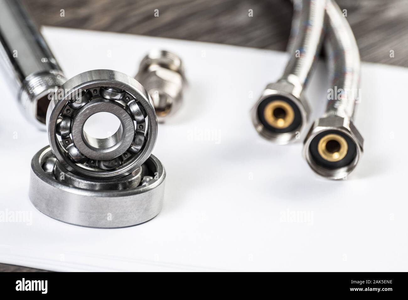 Plumbing pipeline and ball bearings Stock Photo - Alamy