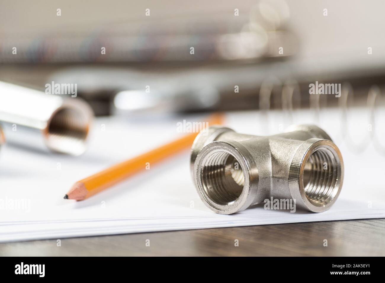 Steel water fittings and connections Stock Photo - Alamy