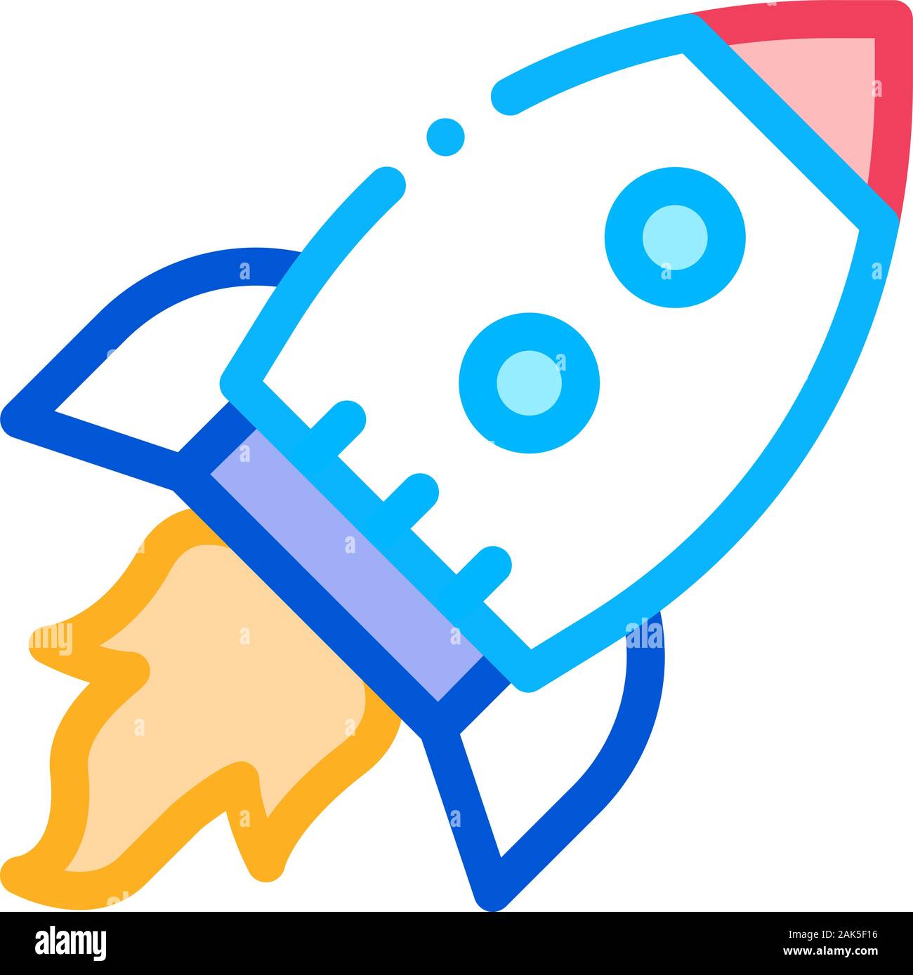 Flying Rocket Spaceship Agile Element Vector Icon Stock Vector Image ...