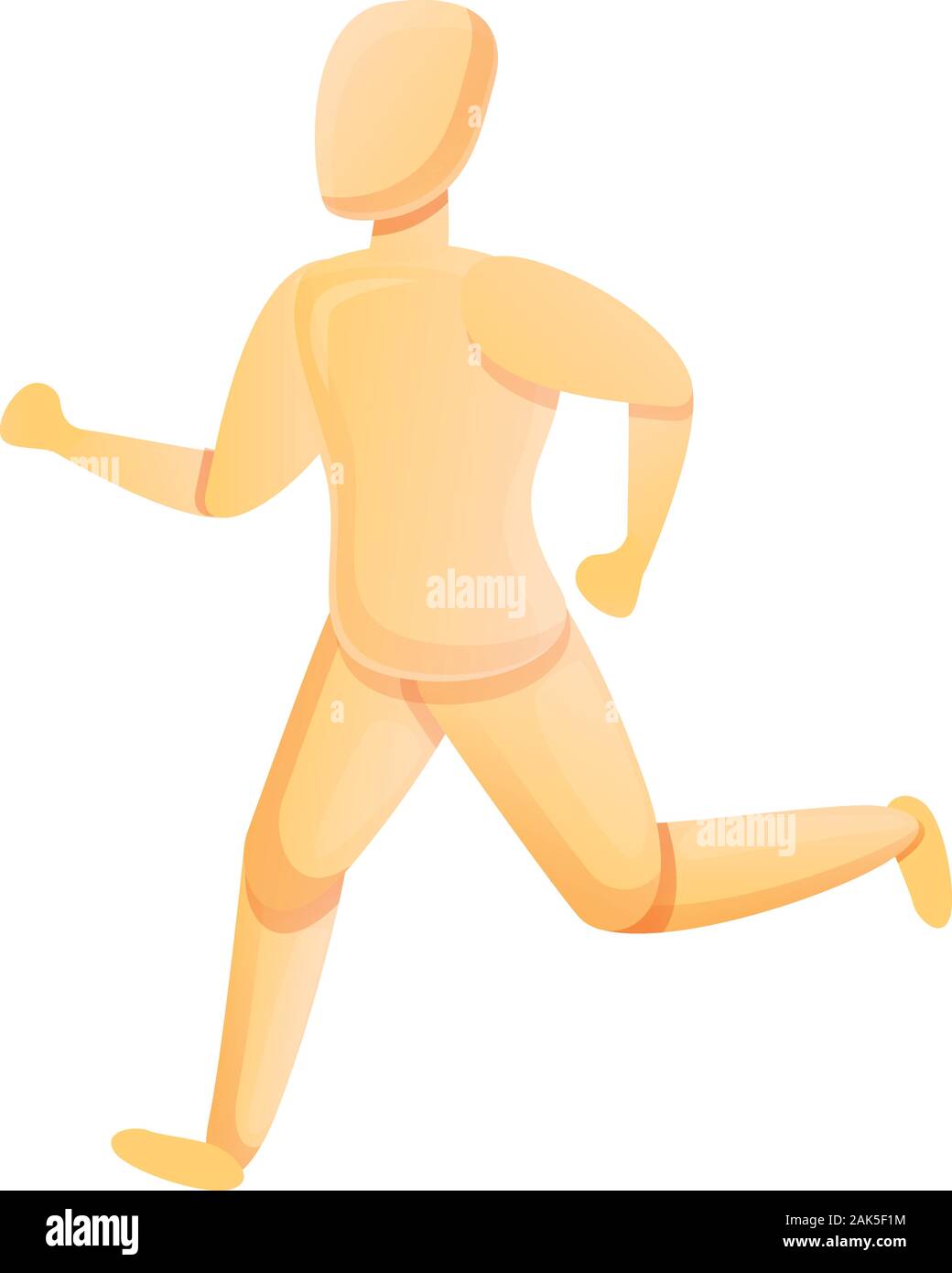 Running wood mannequin icon. Cartoon of running wood mannequin vector ...