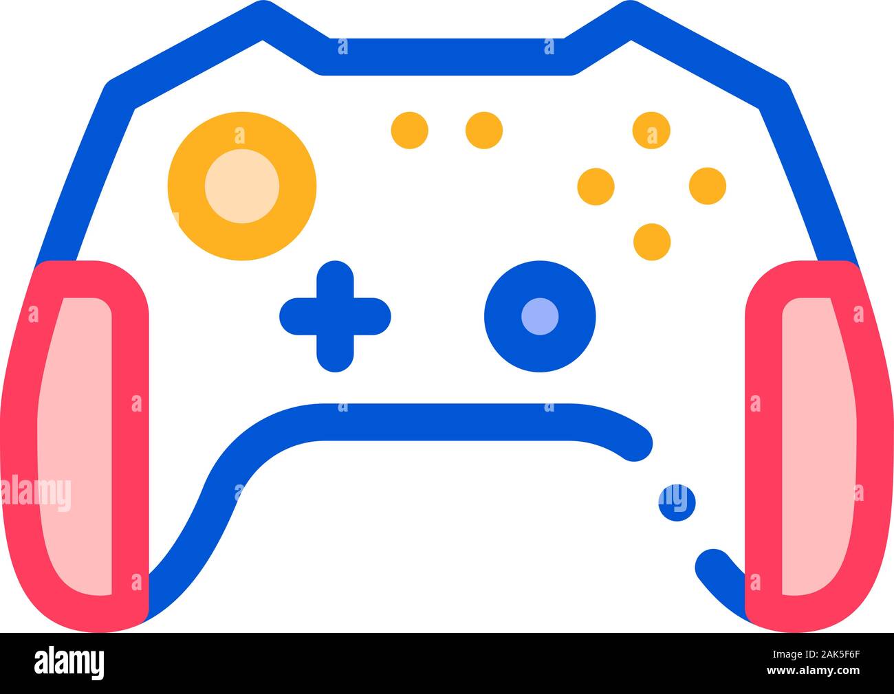 Interactive Kids Video Games Gamepad Vector Icon Stock Vector Image ...