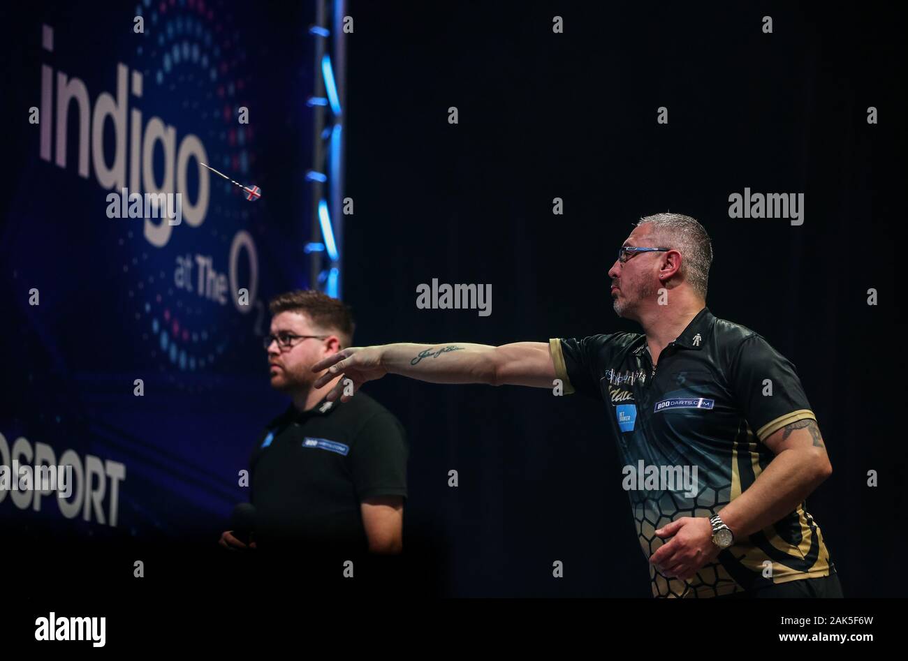 Nick Fullwell in action during day four of the BDO World Professional ...