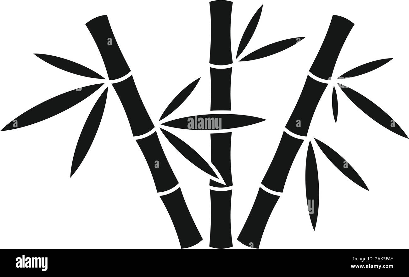 Bamboo icon. Simple illustration of bamboo vector icon for web design ...