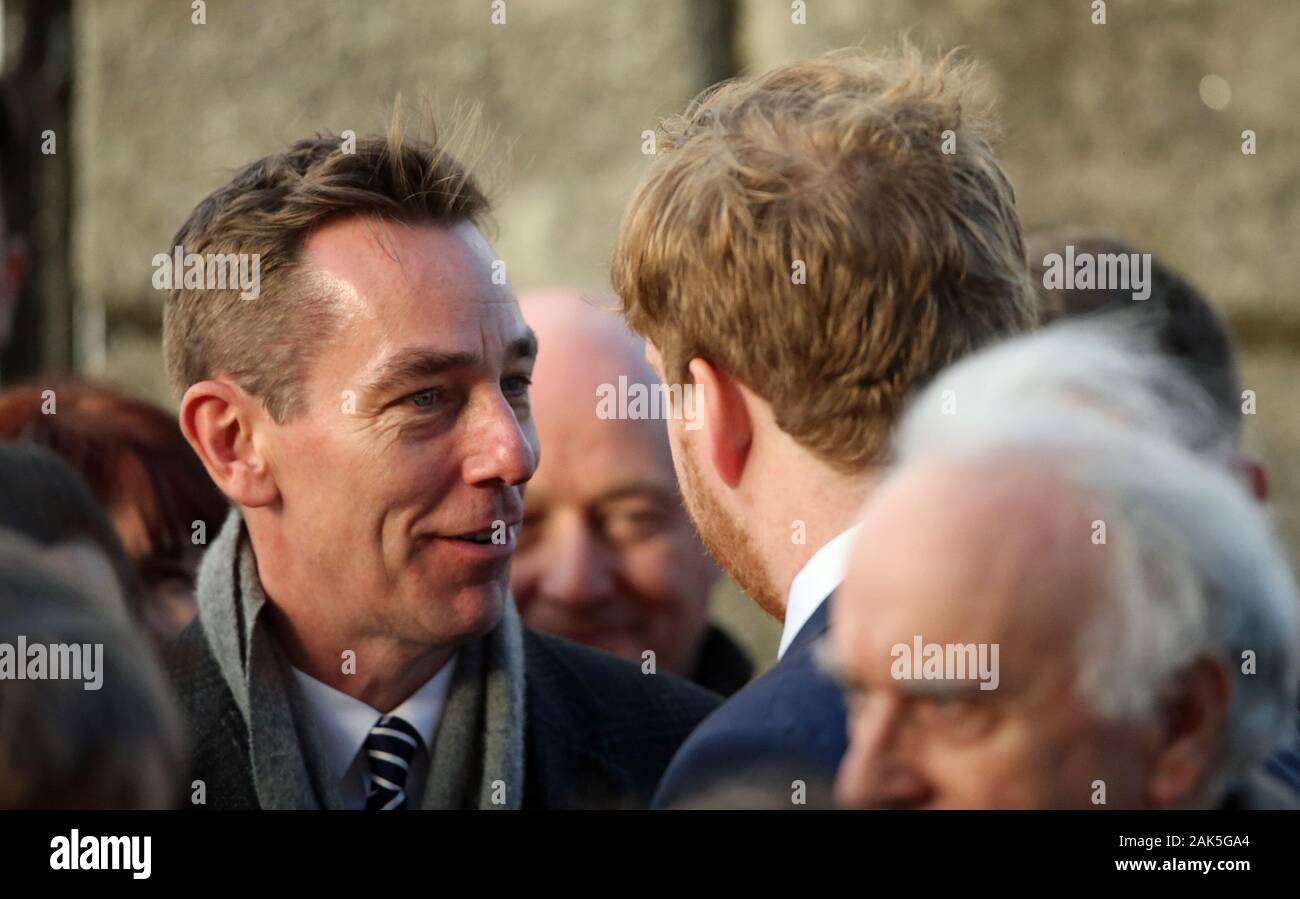 Presenter Ryan Tubridy at the Funeral of RTE presenter Marian Finucane ...