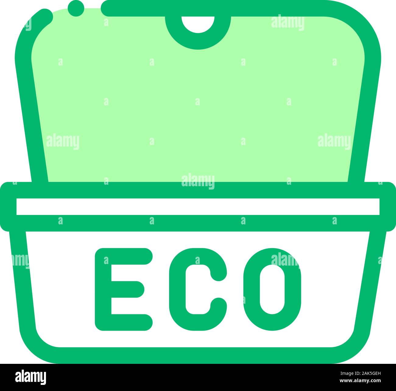 Eco Material Package For Street Food Vector Icon Stock Vector Image ...