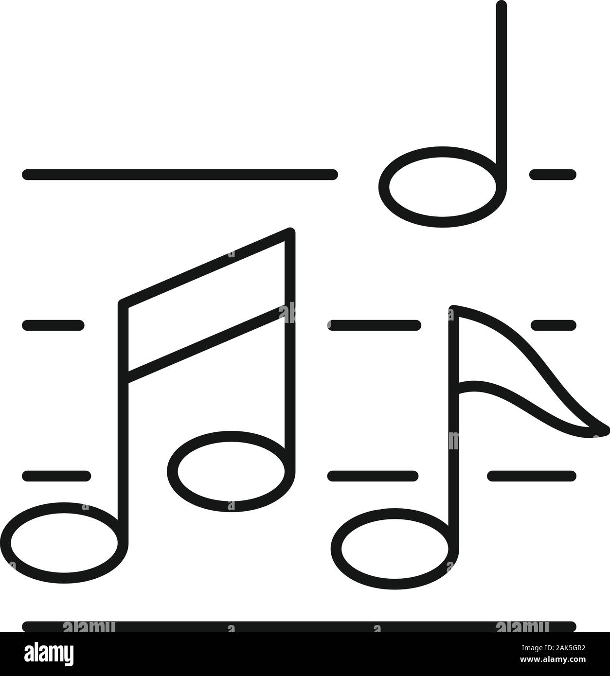 Music Notes Outline