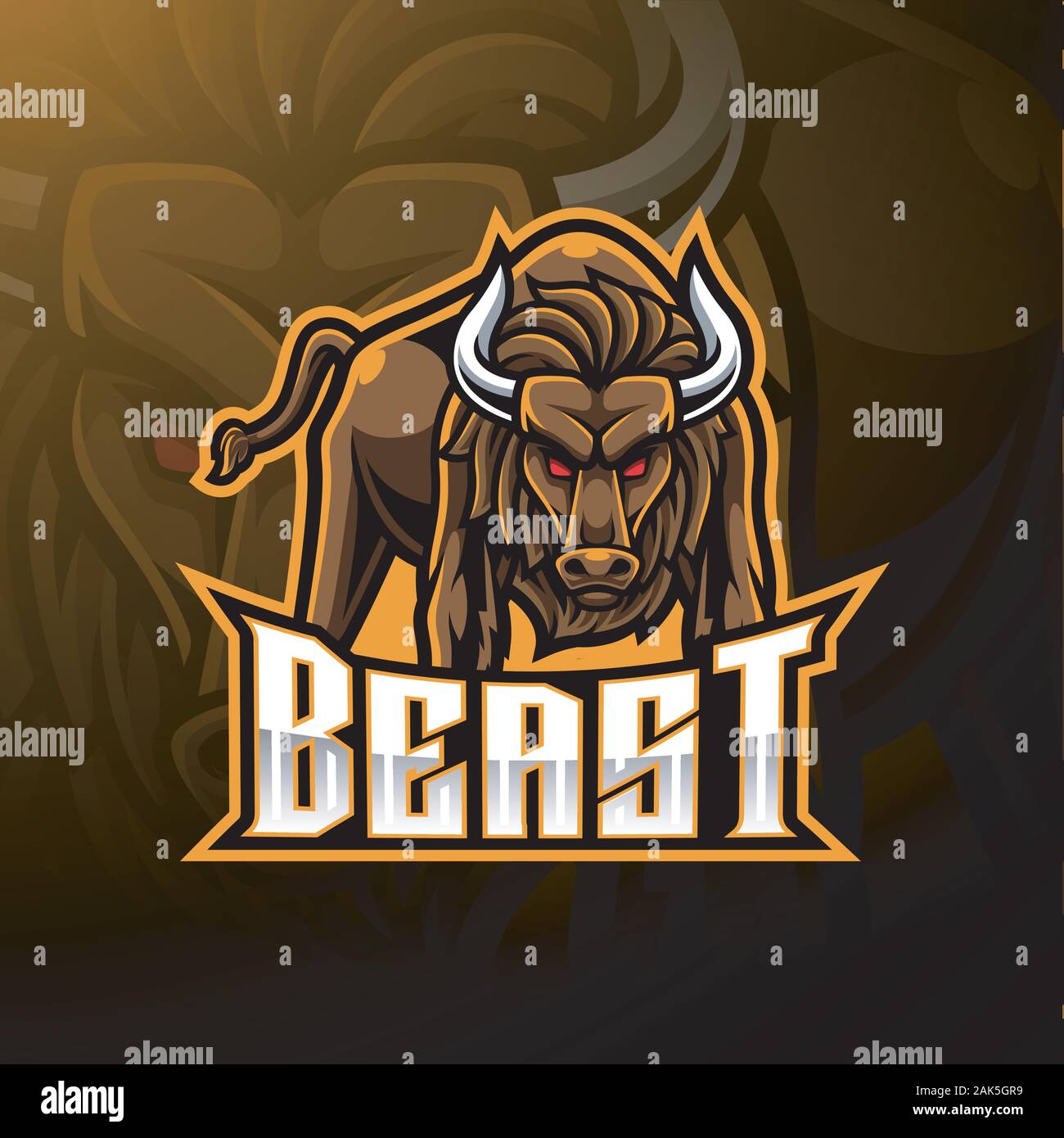 Angry bull esport mascot logo design Stock Vector Image & Art - Alamy