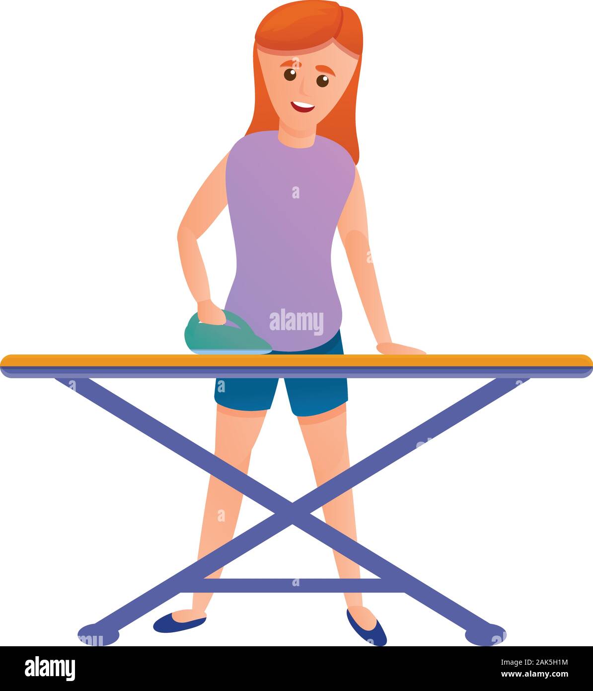 Woman iron board icon. Cartoon of woman iron board vector icon for web ...