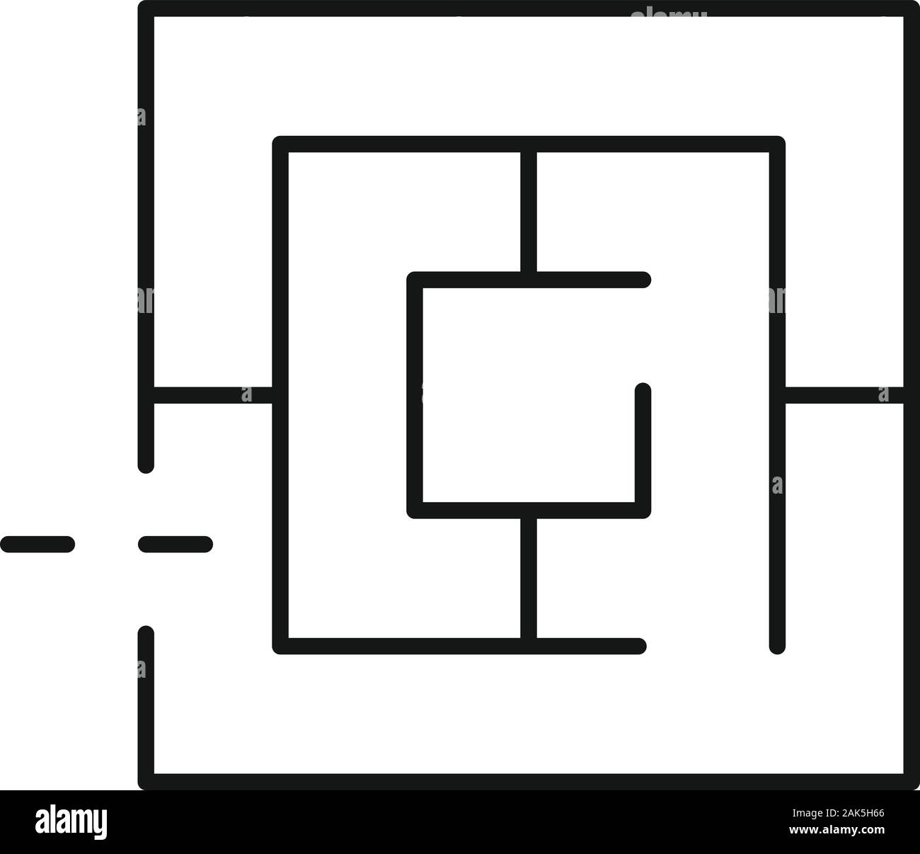 Quest labyrinth icon. Outline quest labyrinth vector icon for web ...