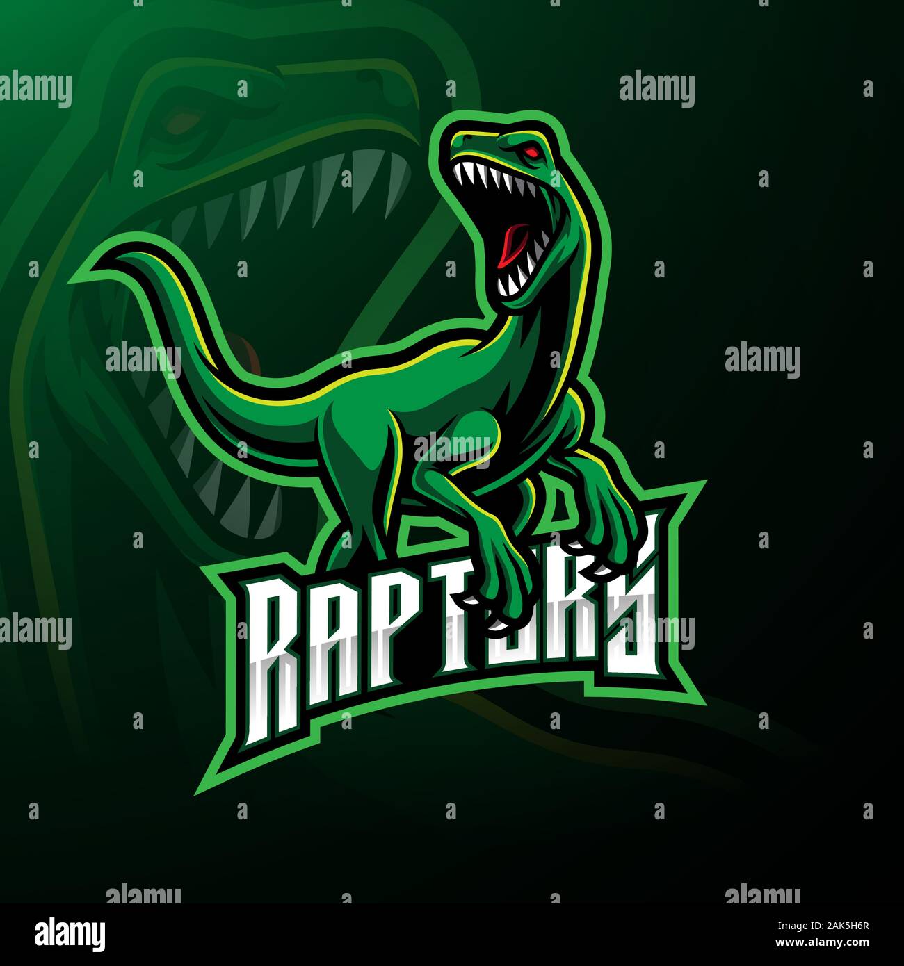 Raptor esport mascot logo design Stock Vector Image & Art - Alamy