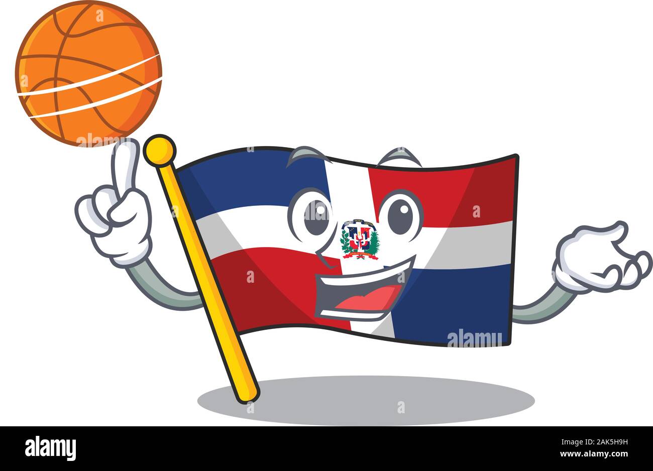 A mascot picture of flag dominican republic cartoon character playing ...