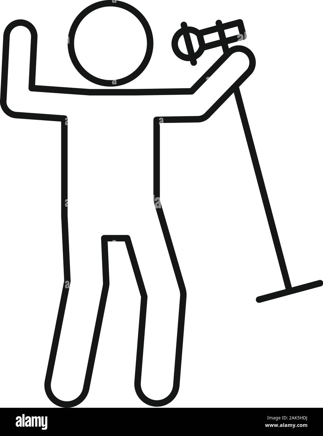 Female singer on stage silhouette Stock Vector Images - Alamy