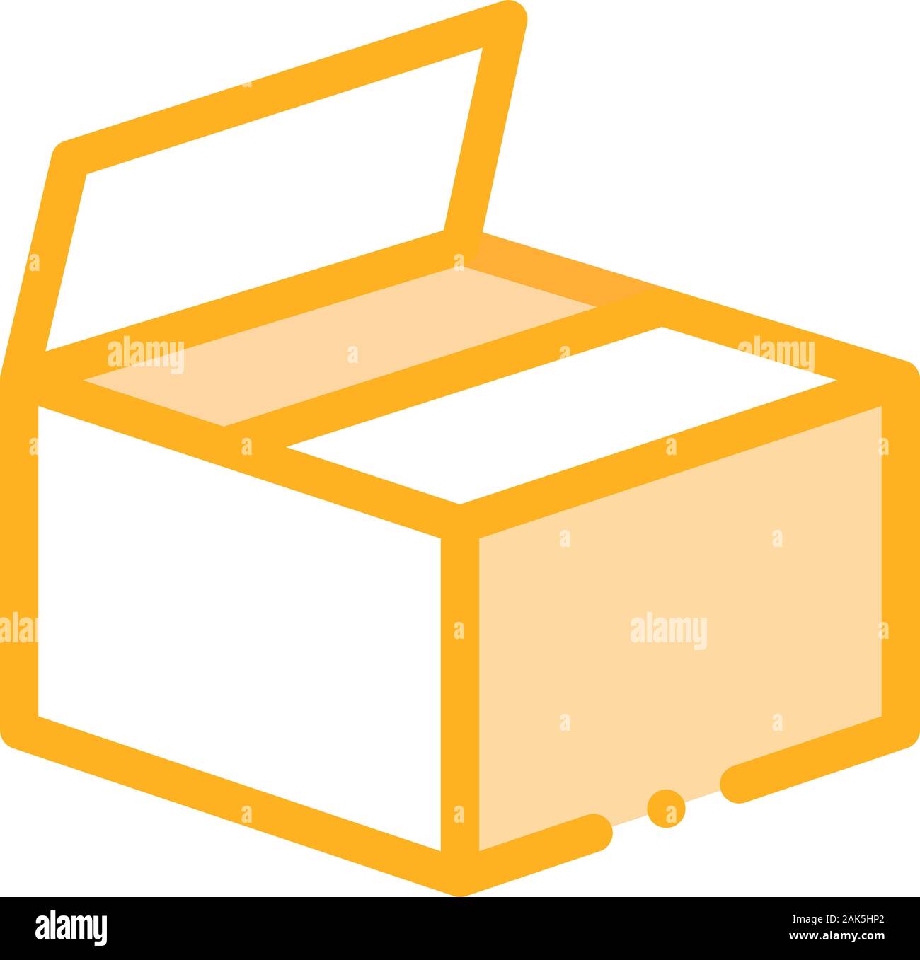 Cardboard Transportation Box Packaging Vector Icon Stock Vector Image ...