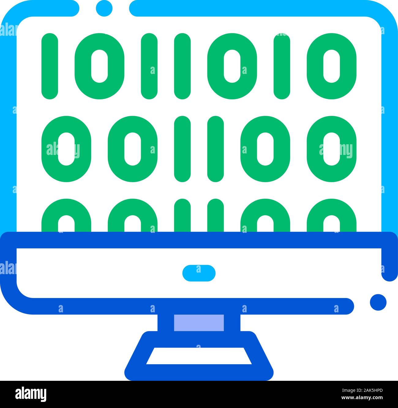 Artificial Intelligence Binary Code Vector Icon Stock Vector Image & Art - Alamy