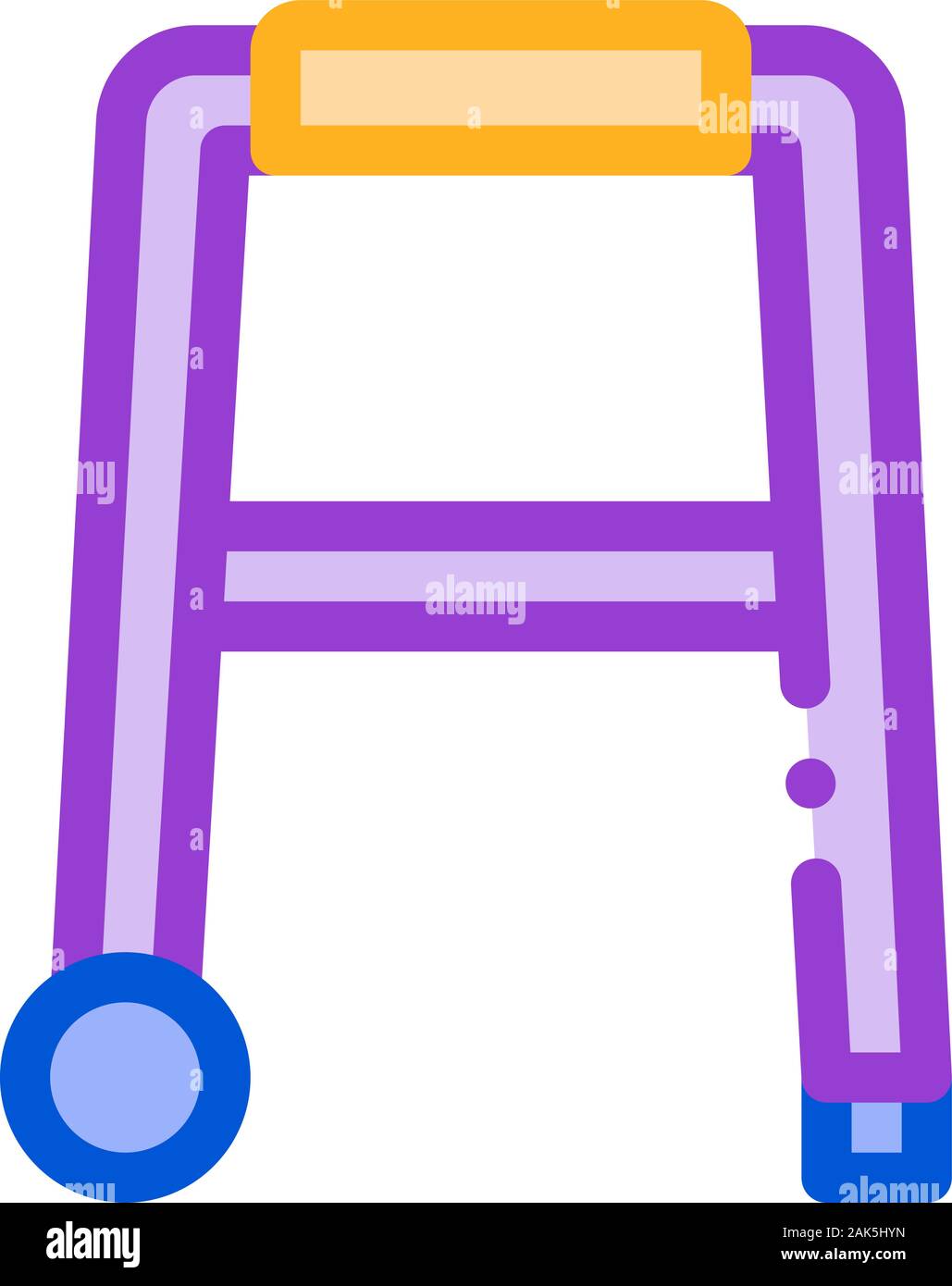 Walker Orthopedic Equipment With Rollers Vector Stock Vector Image ...
