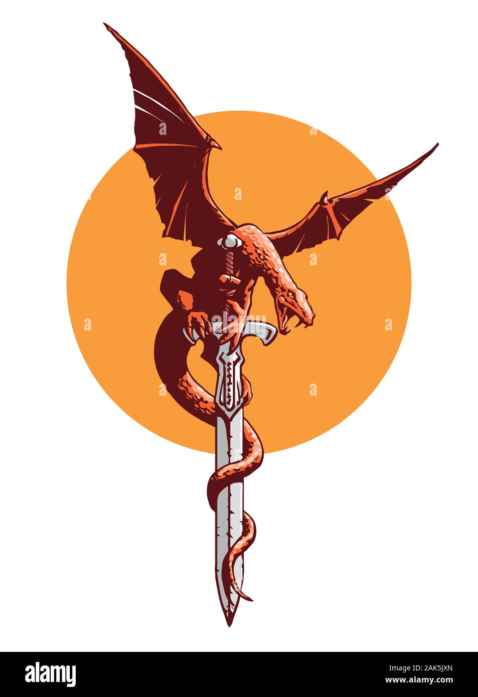 Dragon Sword Drawing