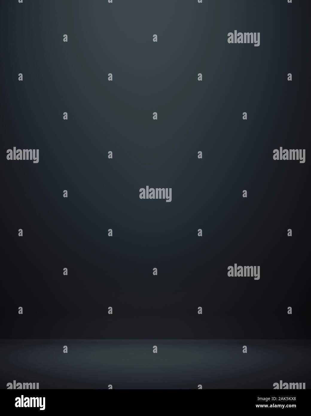 3D Illustration. Seamless studio black gradient background for product ...