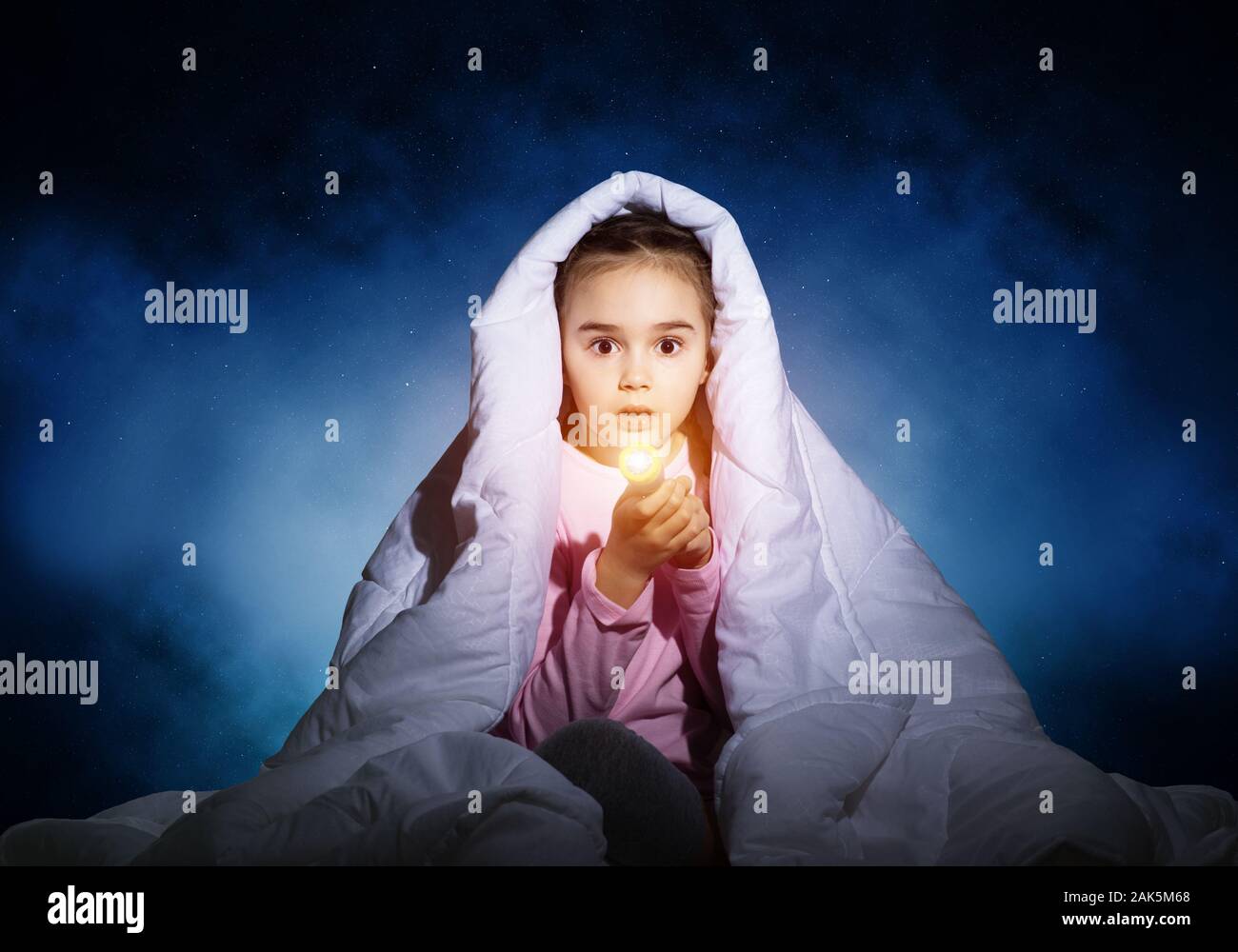 Child flashlight sky hi-res stock photography and images - Alamy