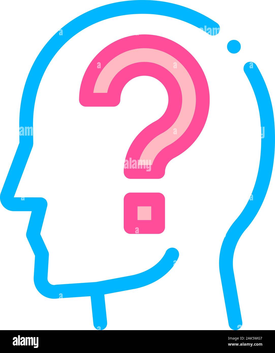 Question Mark In Man Silhouette Mind Vector Icon Stock Vector Image ...