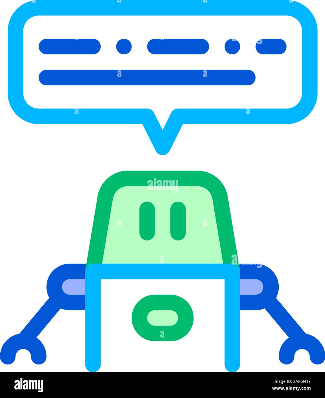Artificial Intelligence Chat Bot Vector Sign Icon Stock Vector Image ...