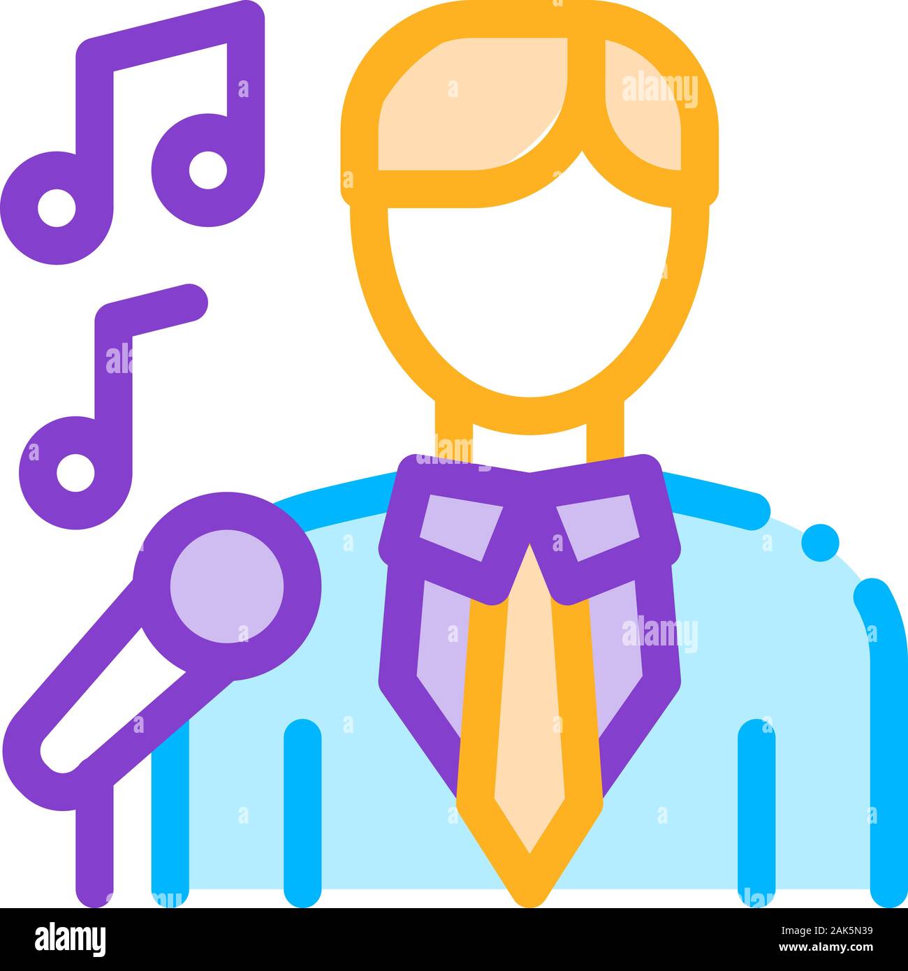 Listening human singing vector Cut Out Stock Images & Pictures - Alamy