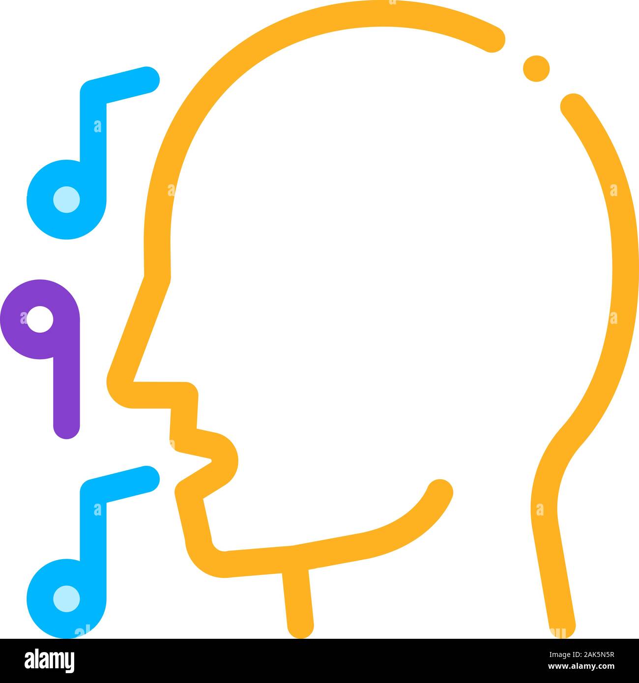 Man Silhouette Singing Song Recital Concert Vector Stock Vector Image ...
