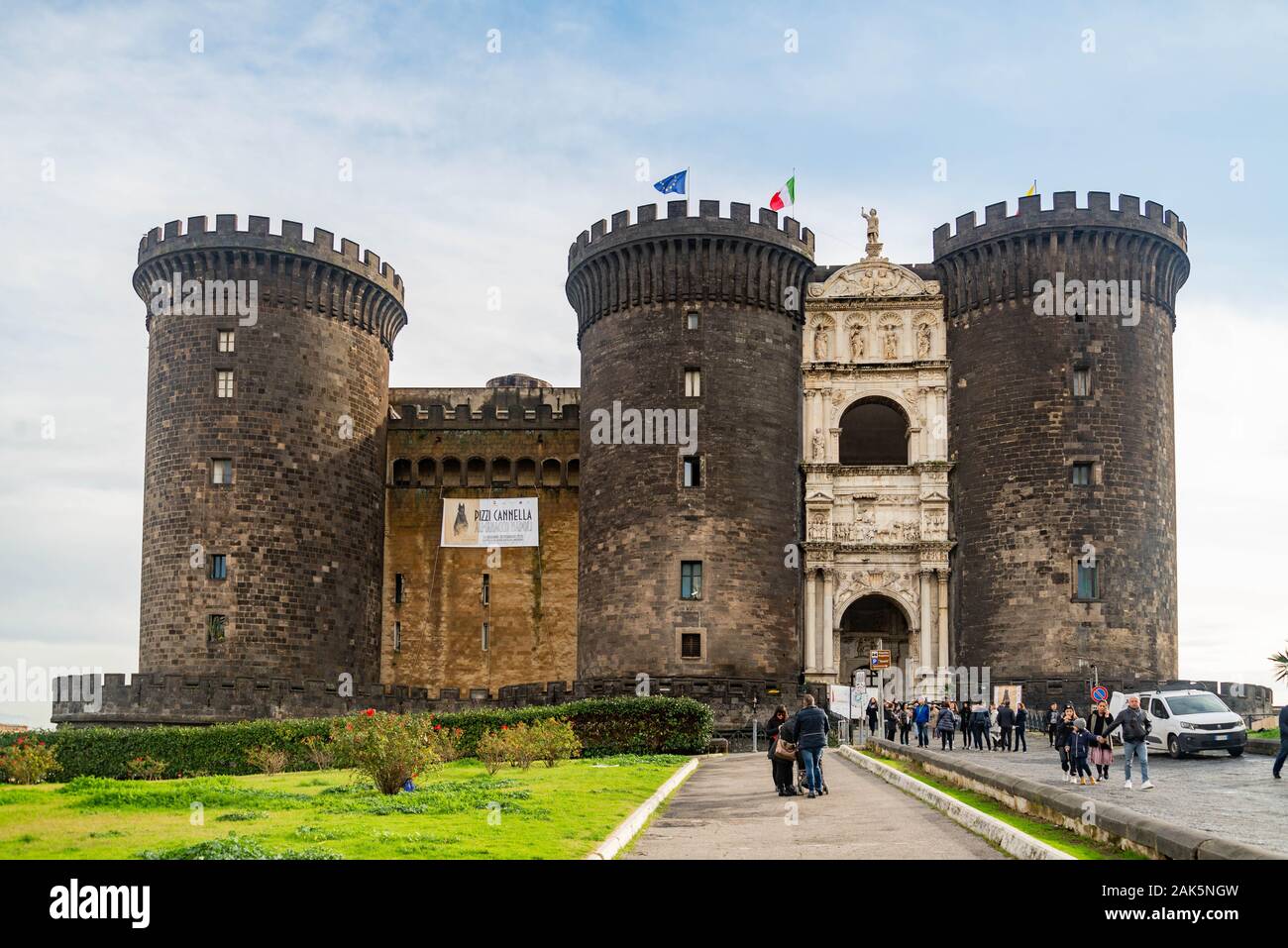 Castel Nuovo (New Castle), also called Maschio Angioino, medieval ...