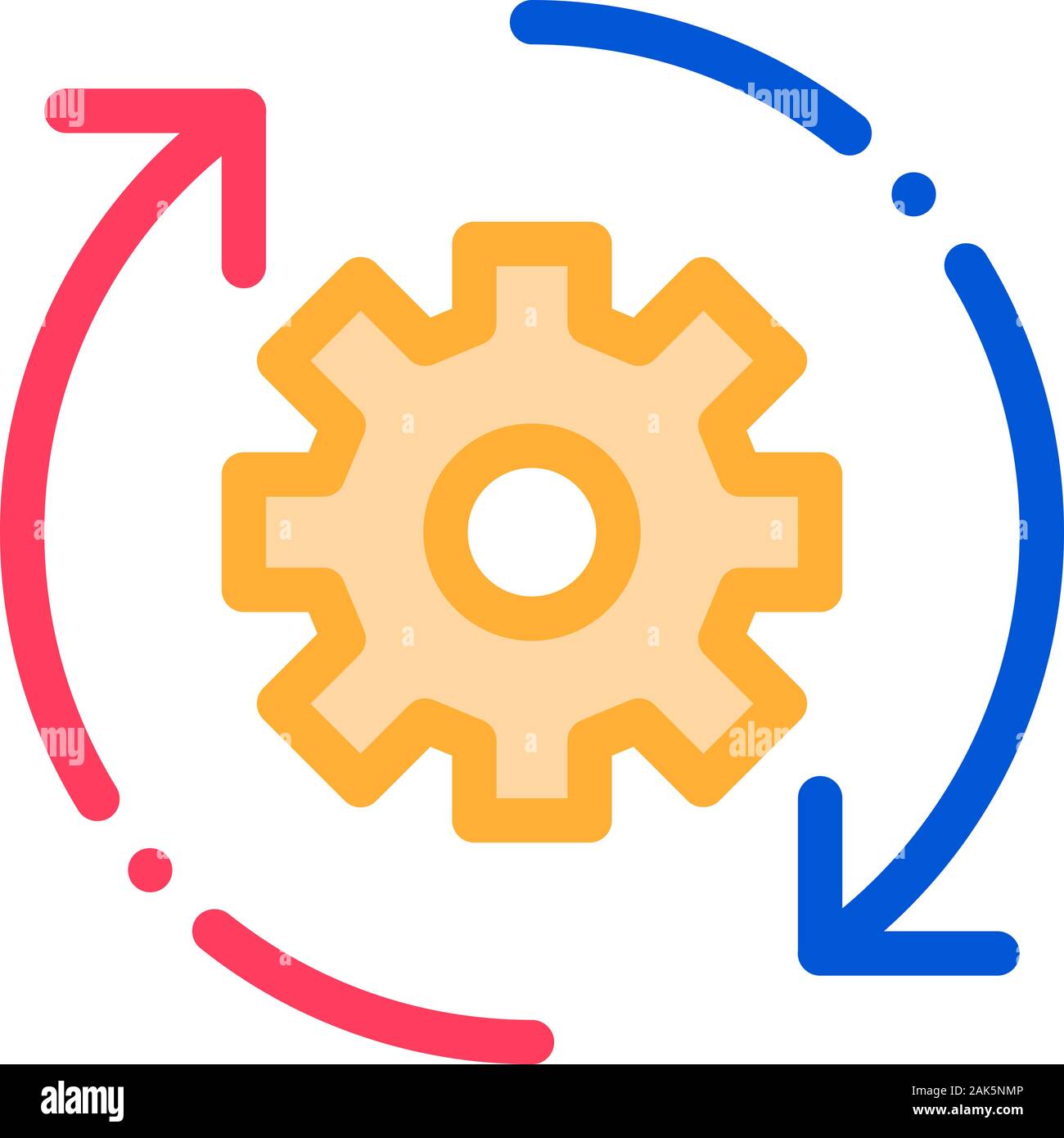 Gear And Arrows Around Agile Element Vector Icon Stock Vector Image ...