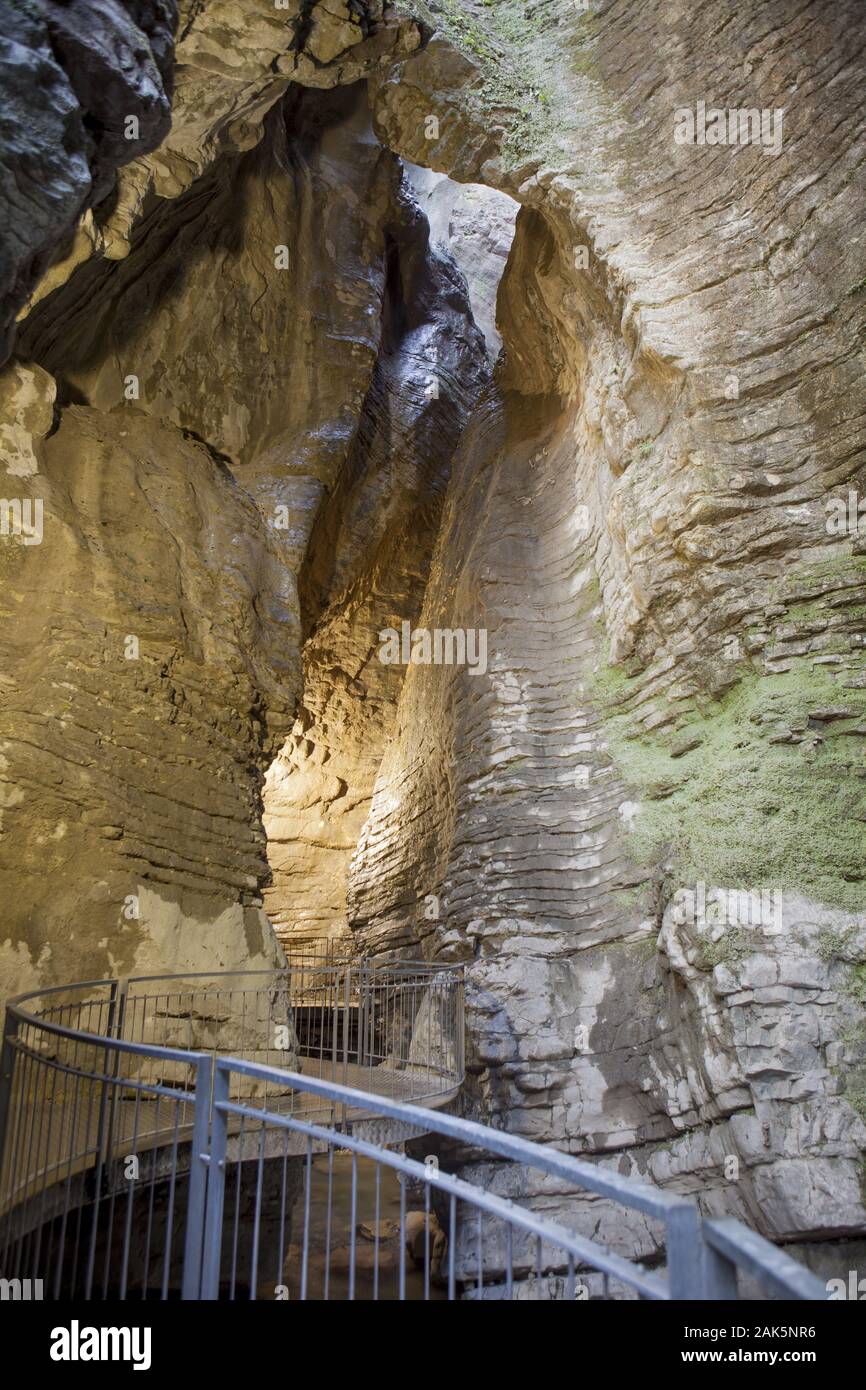 Gardasee: Wasserfall der Cascata Varone bei Riva del Garda, Oberital ...