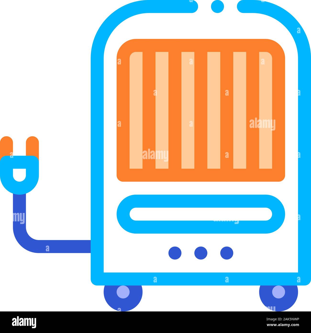 Portable Air Climate System On Vector Rollers Stock Vector Image & Art ...