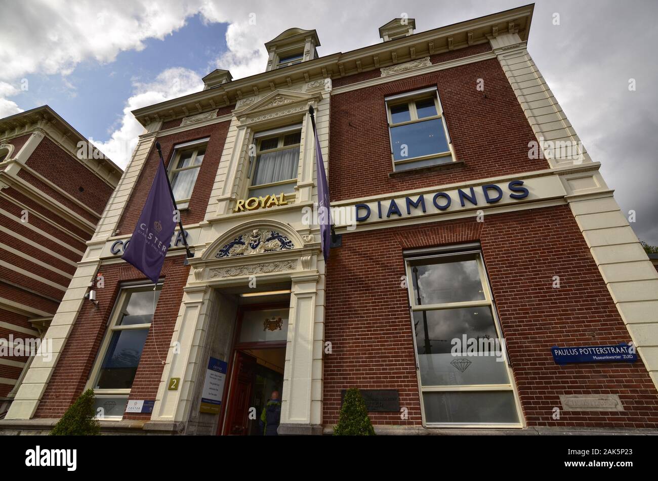 Amsterdam, Holland, August 2019. In an elegant red-brick building, the ...