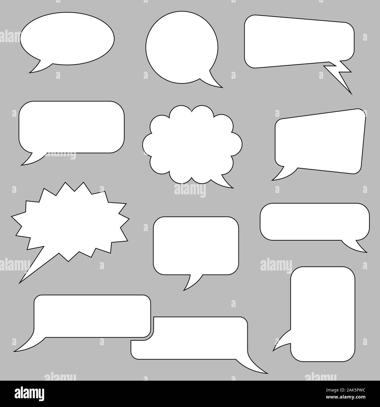 Speech bubbles set Stock Vector Image & Art - Alamy