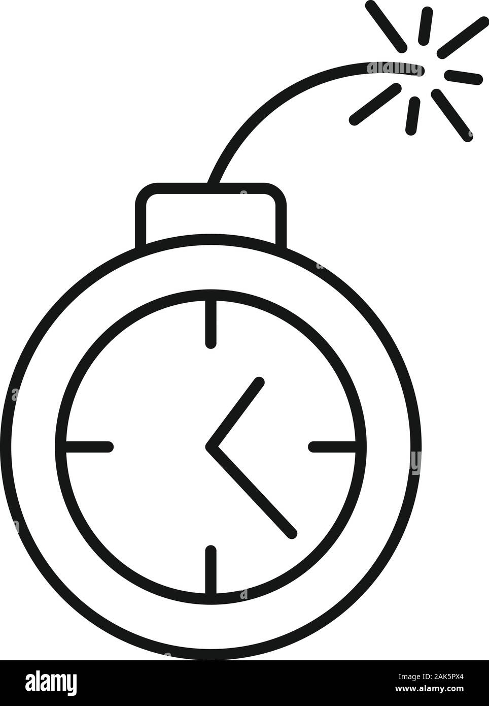 Time remaining bomb icon. Outline time remaining bomb vector icon for ...