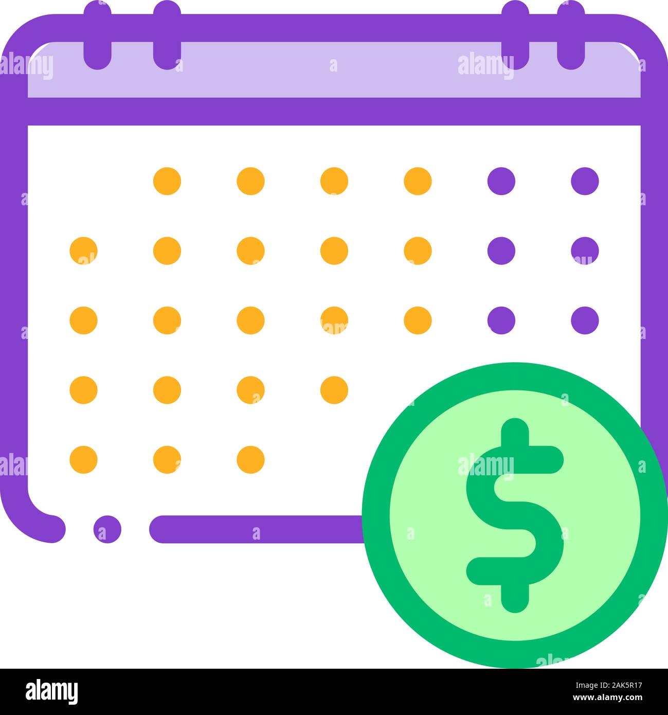 Calendar wallet money diagram Stock Vector Images - Alamy