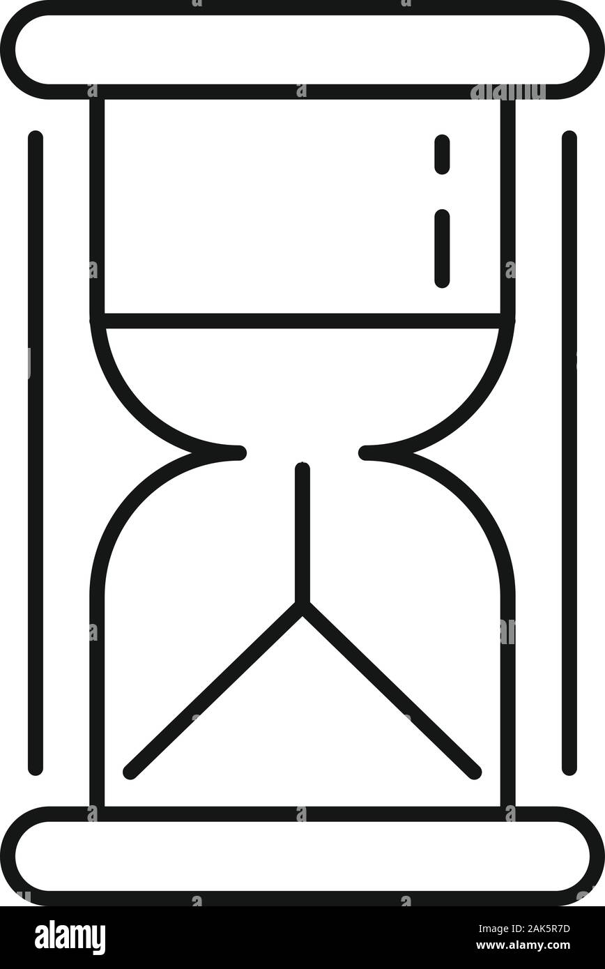 Hourglass icon. Outline hourglass vector icon for web design isolated ...