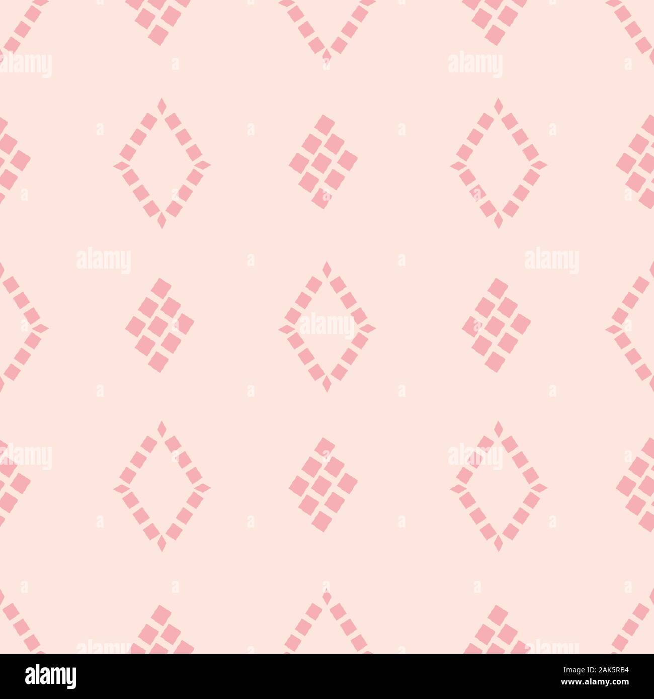 Pink Diamond Pattern Wallpaper