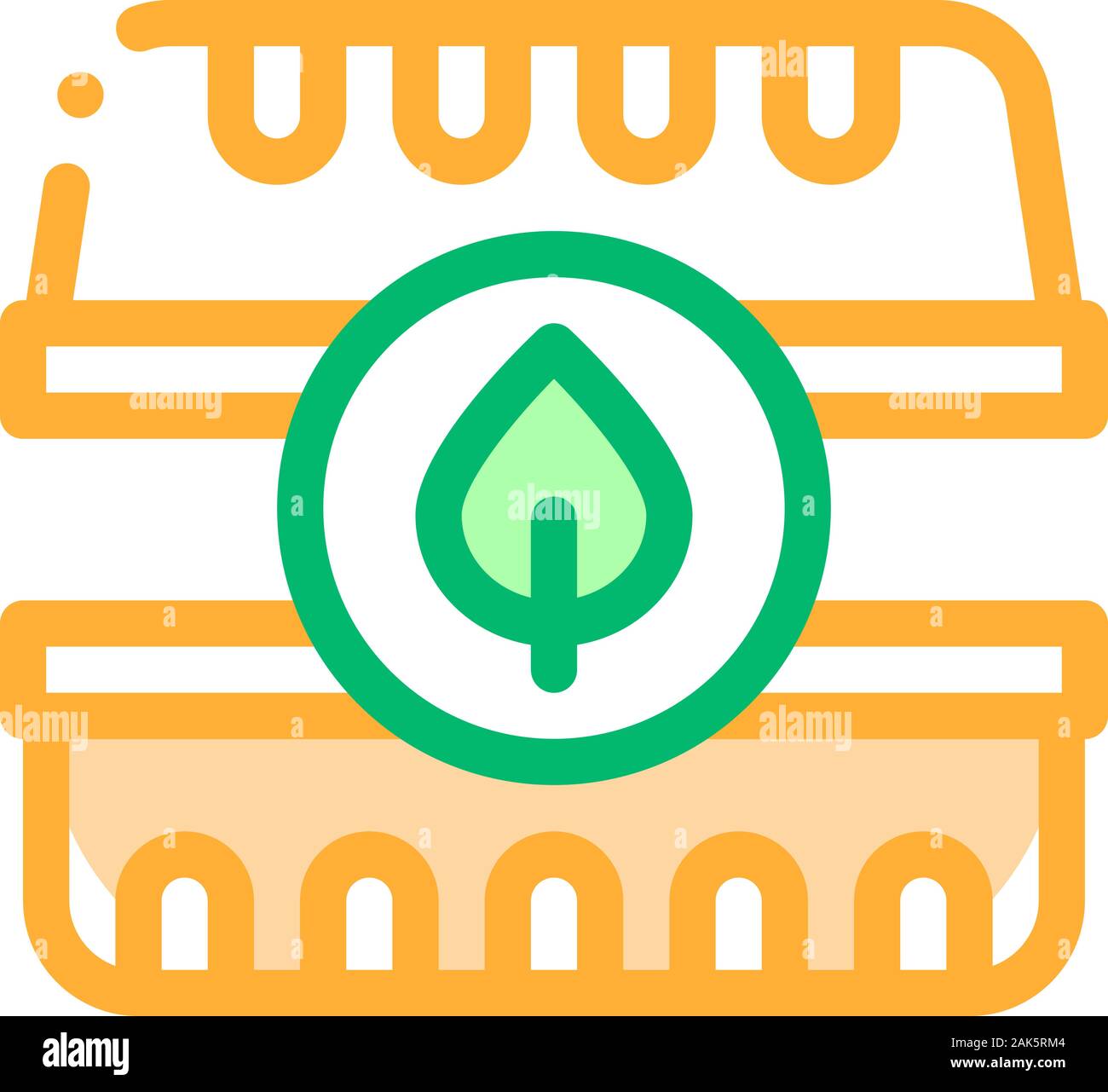 Transportation Box And Plant Leaf Packaging Vector Stock Vector Image ...