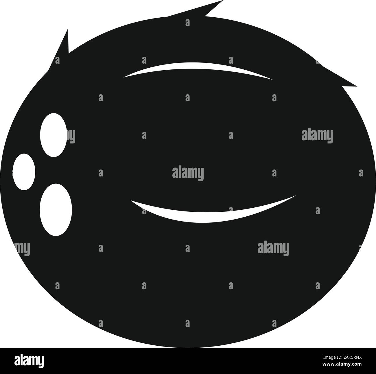 Whole coconut icon. Simple illustration of whole coconut vector icon ...