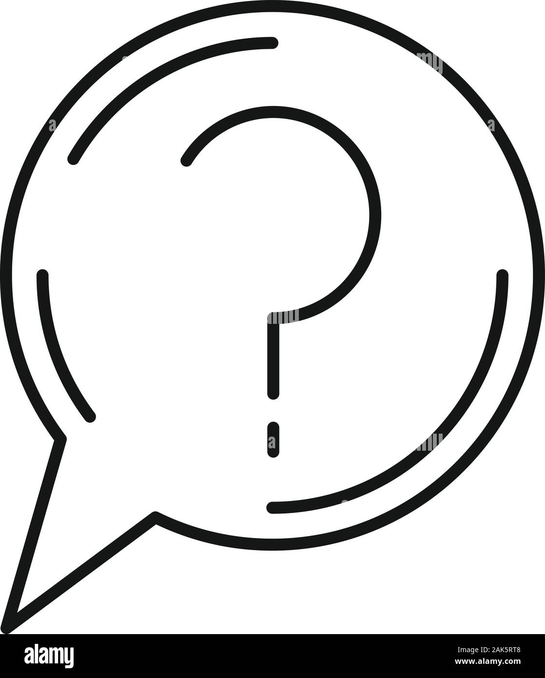 Quest bubble icon. Outline quest bubble vector icon for web design ...