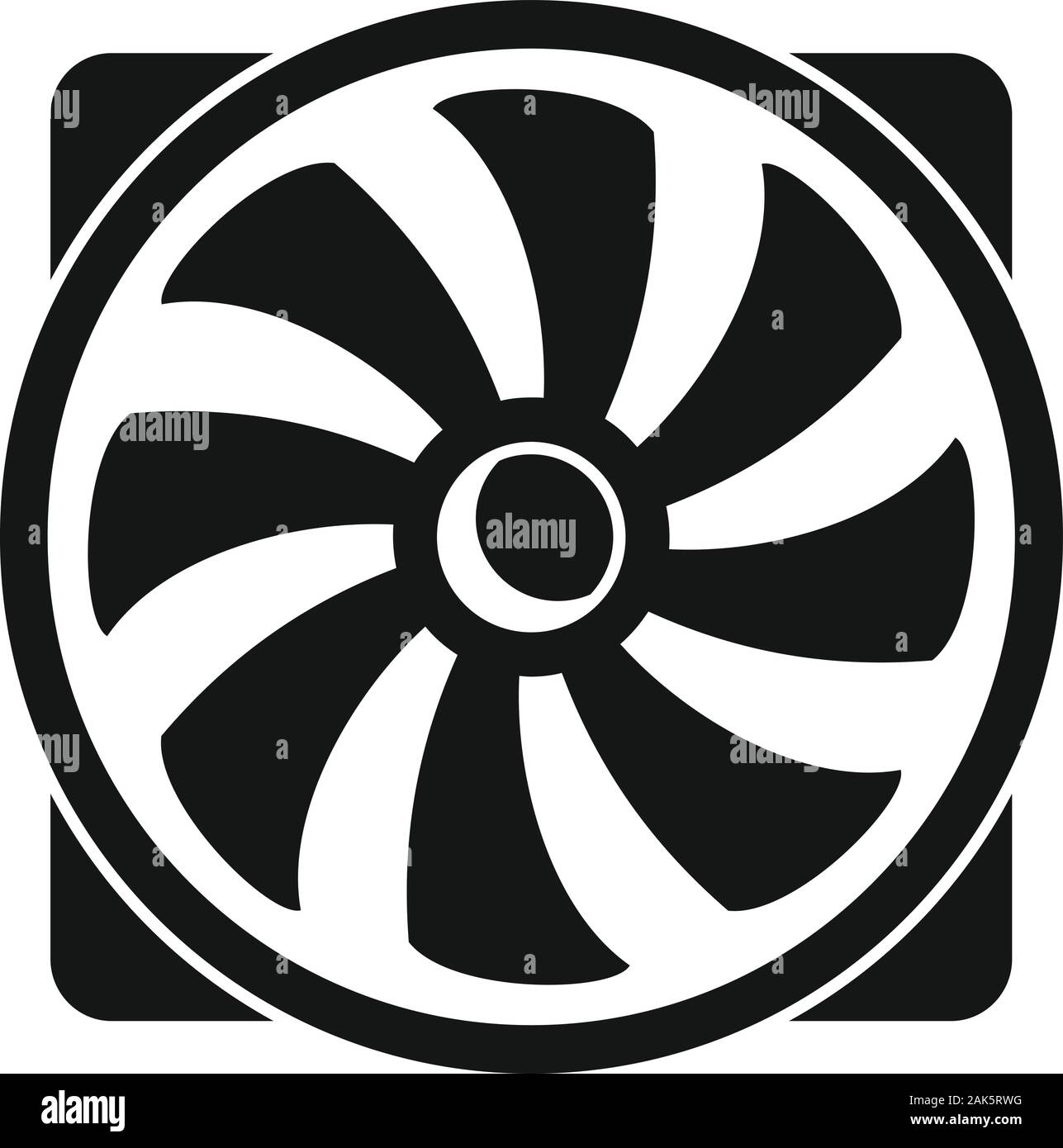 Pc plastic fan icon. Simple illustration of pc plastic fan vector icon ...