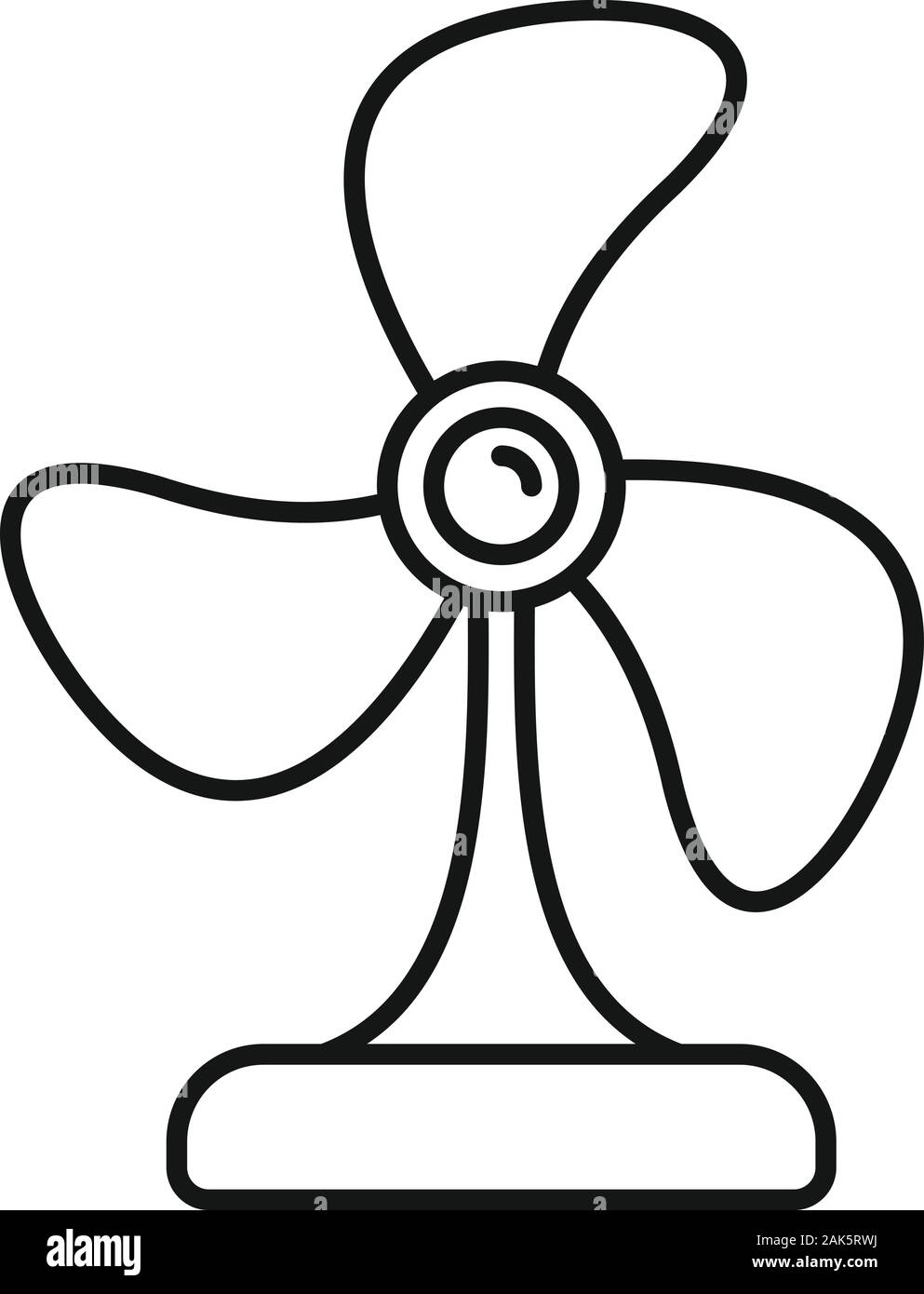 Computer fan icon. Outline computer fan vector icon for web design ...