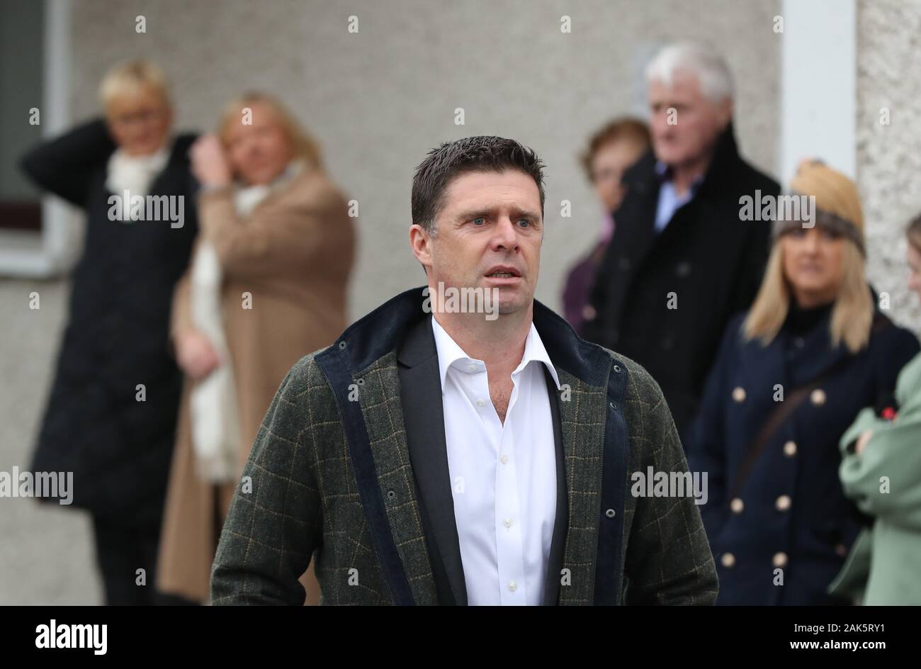 Footballer Niall Quinn at the Funeral of RTE presenter Marian Finucane ...