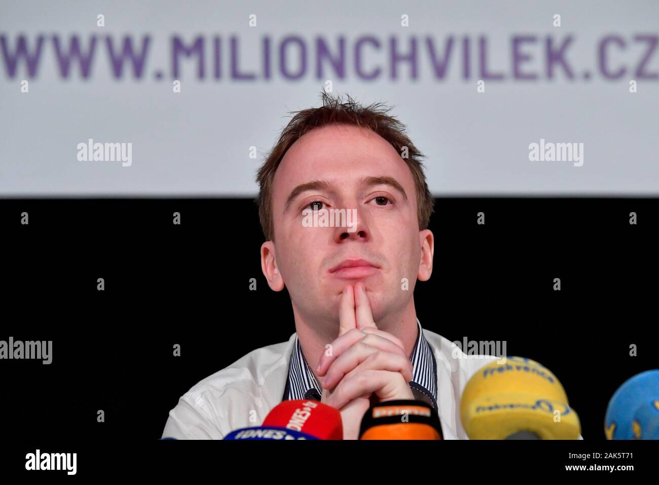 Prague, Czech Republic. 07th Jan, 2020. Mikulas Minar, leader of the ...