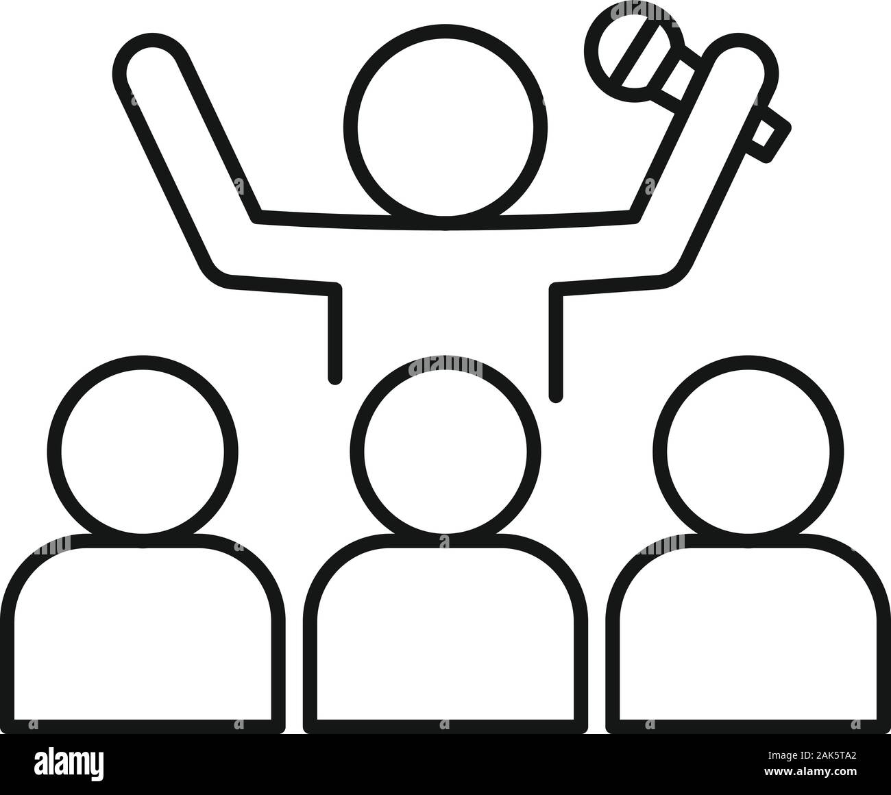 Singer concert icon. Outline singer concert vector icon for web design ...