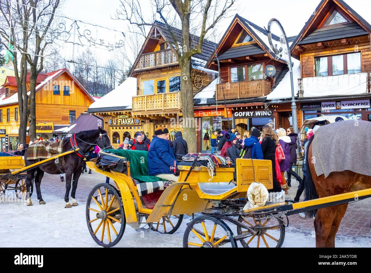 Poland Zakopane Town Krupowki Street High Resolution Stock Photography ...