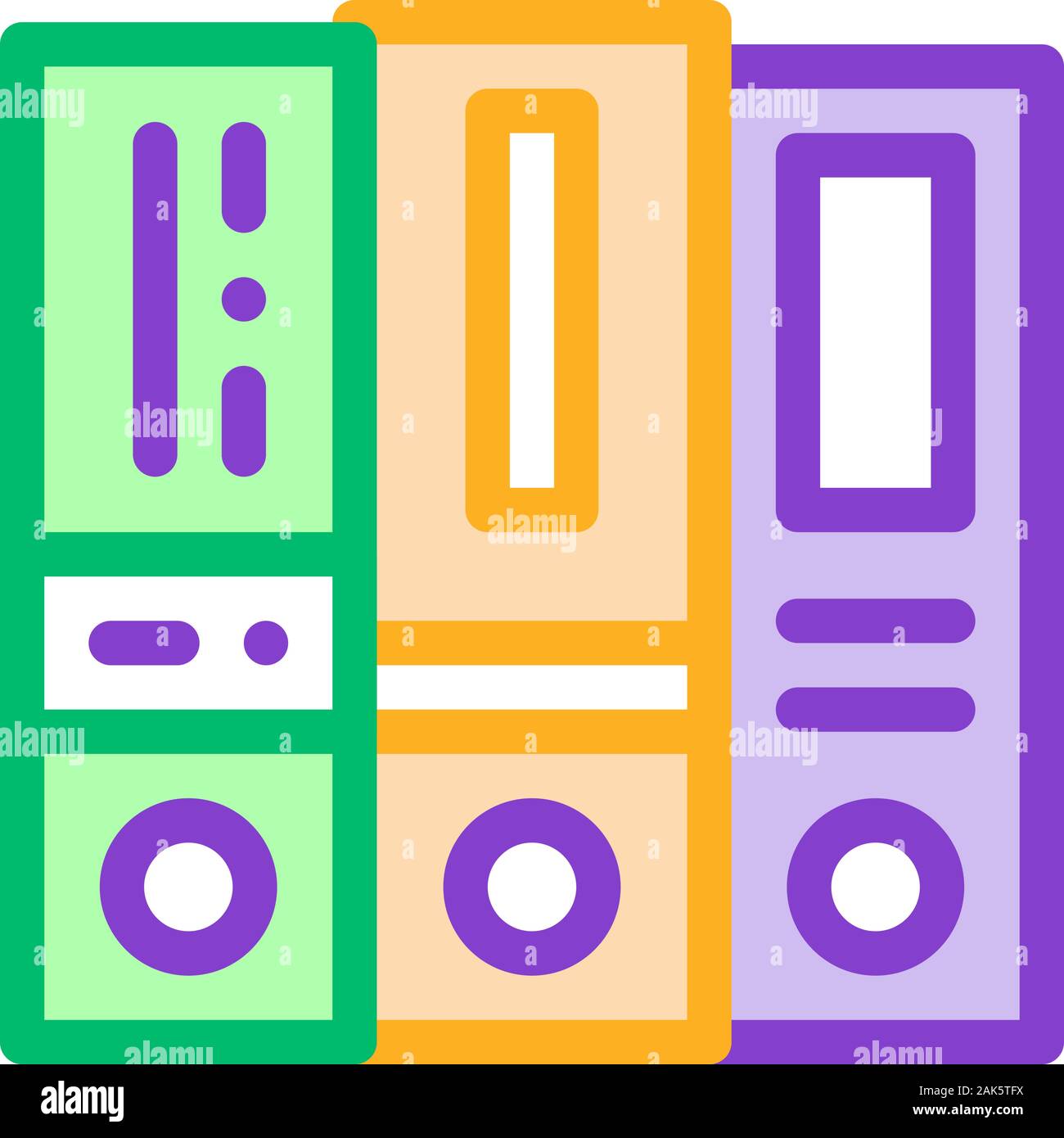Financial Accounting Folders Reports Vector Icon Stock Vector Image ...