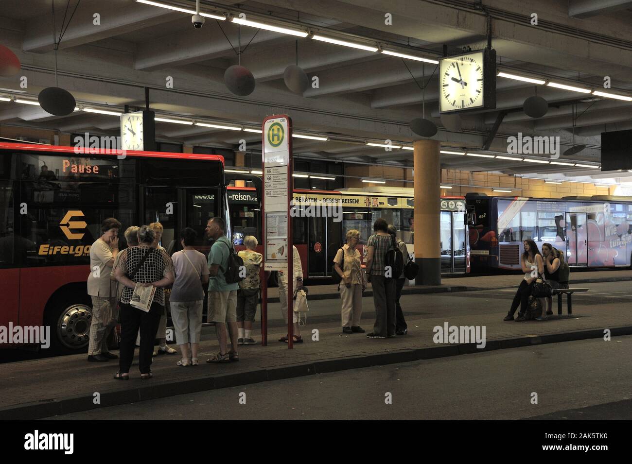 Aachen: Busbahnhof an der Couvenstrasse, Eifel | usage worldwide Stock ...