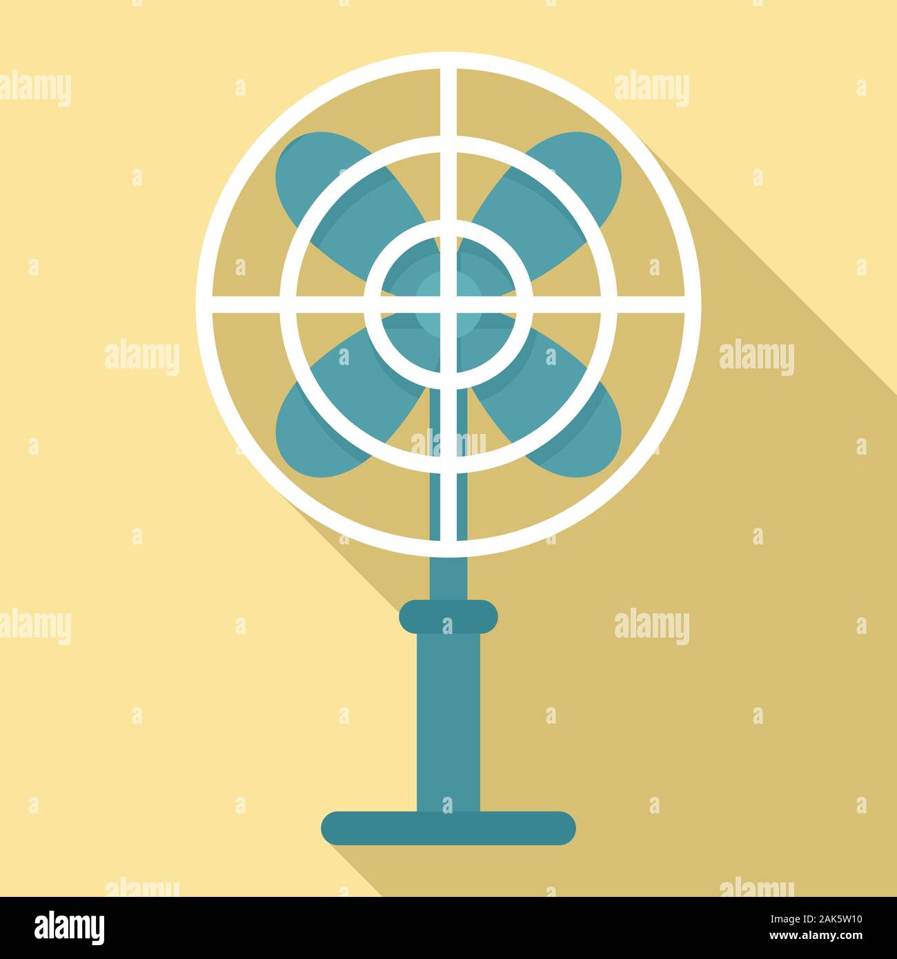 Cooling fan gate icon. Flat illustration of cooling fan gate vector ...