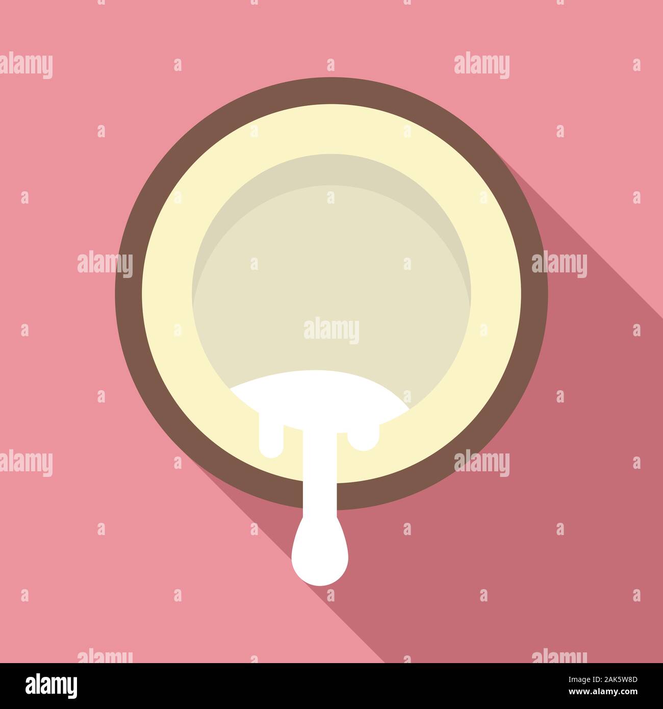 Half cutted coconut icon. Flat illustration of half cutted coconut ...
