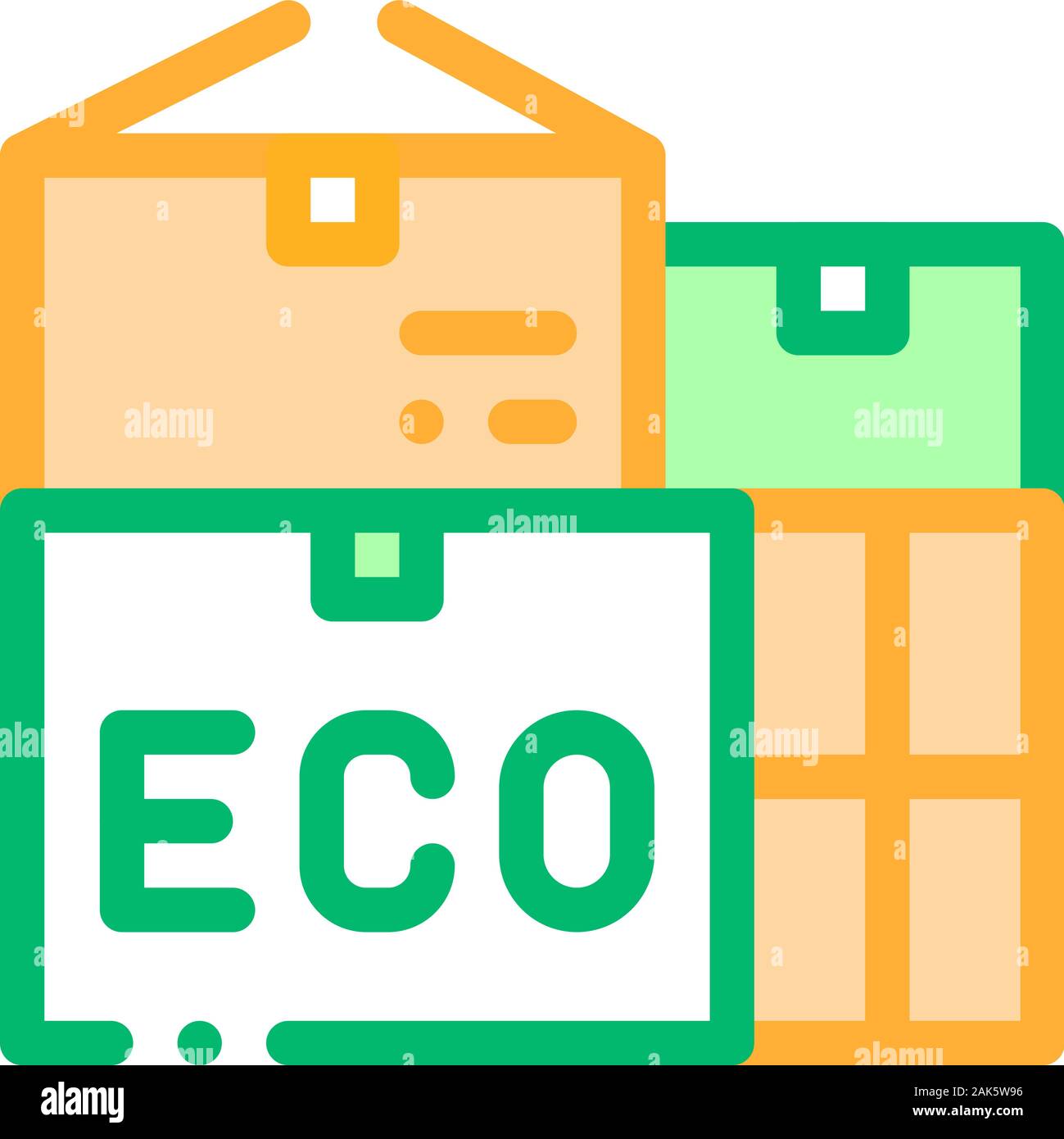 Eco Recycle Material Container Packaging Vector Stock Vector Image ...